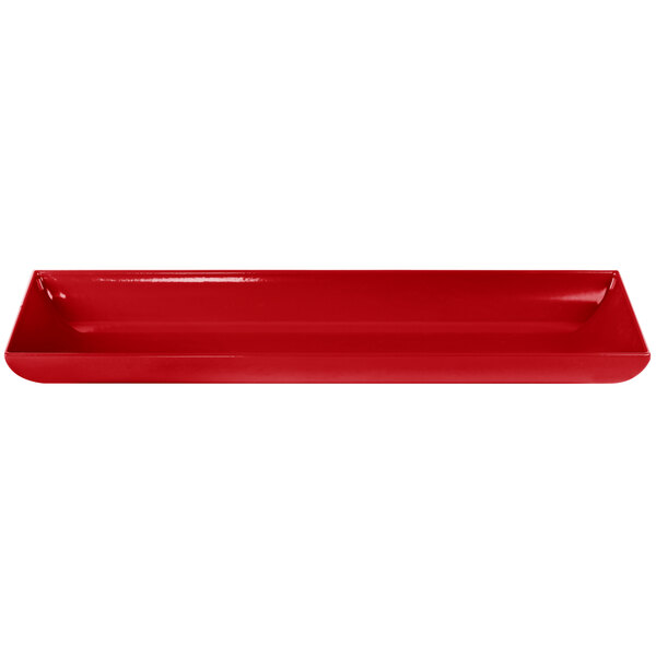 Tablecraft CW11047R 25" x 8" x 2 1/2" Red Cast Aluminum Flared ...
