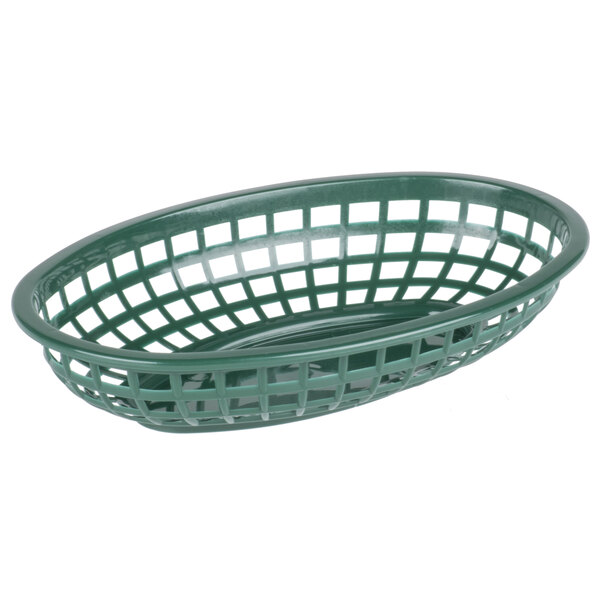 Tablecraft 1074FG 9 1/4" x 6" x 1 3/4" Forest Green Classic Oval ...