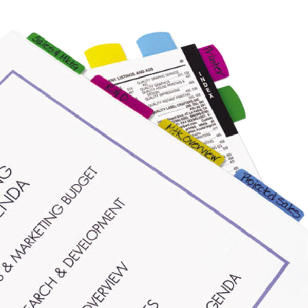 Redi-Tag 33248 Write-On 4 Assorted Color 2" x 11/16" Self-Stick Index ...