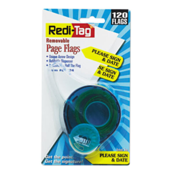Redi-Tag 81124 Yellow 1 3/4" x 9/16" "Please Sign & Date" Arrow Page ...