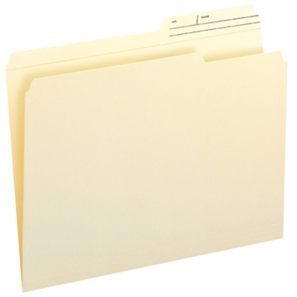 Smead 10388 Letter Size File Folder - Guide Height with Reinforced 2/5 ...