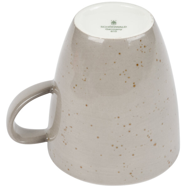 Schonwald 9385274-63043 Pottery 8 oz. Unique Light Gray Porcelain Cup ...