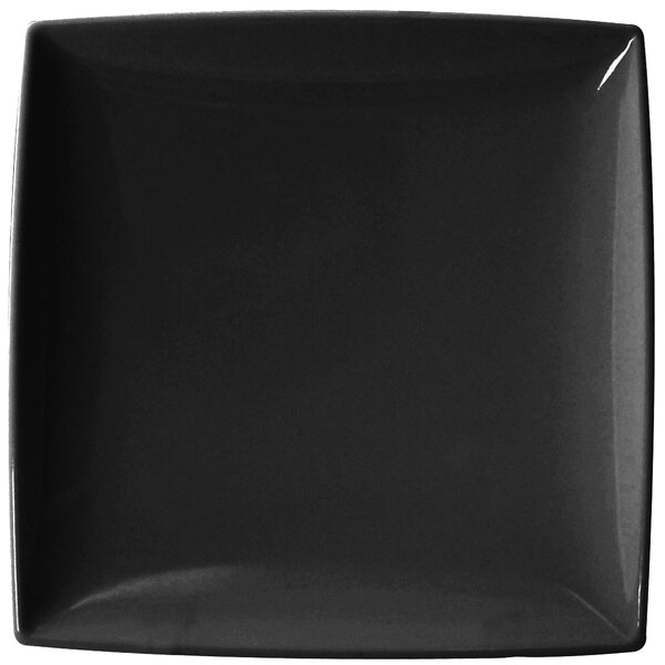 Thunder Group 29006BK Classic Black 6" x 6" Square Melamine Plate - 12/Pack