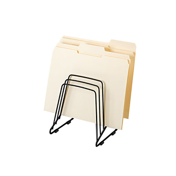 Fellowes 69712 7 1/4" x 6" x 8 1/4" Black Wire 5 Section Steel Step ...