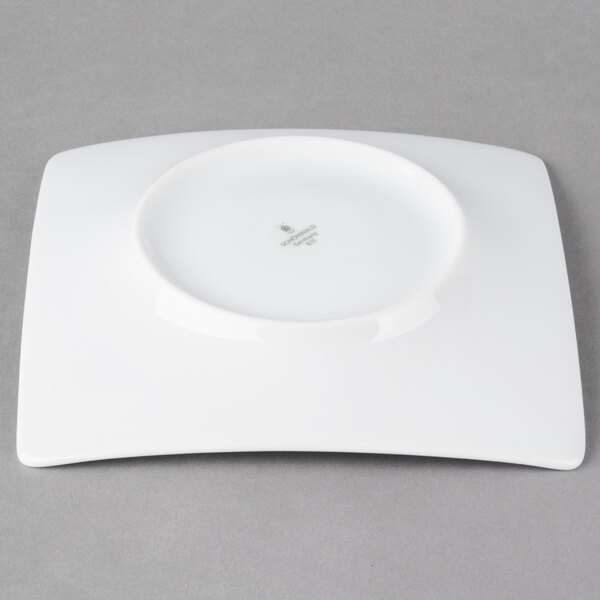 Schonwald 9137018 Fine Dining 6 1/2" Square Continental White Porcelain ...