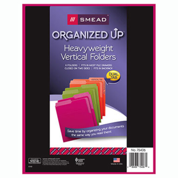 Smead 75406 Organized Up Heavy Weight Letter Size Vertical File Folder ...