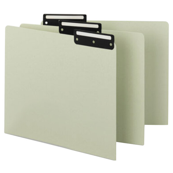 Smead 50534 Green Blank File Guide with 1/3 Metal Tab, Letter - 50/Box