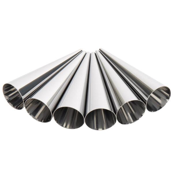 Fox Run 4 1/2" x 1 1/2" Tin Plated Steel Cream Horn Mold / Lady Lock ...