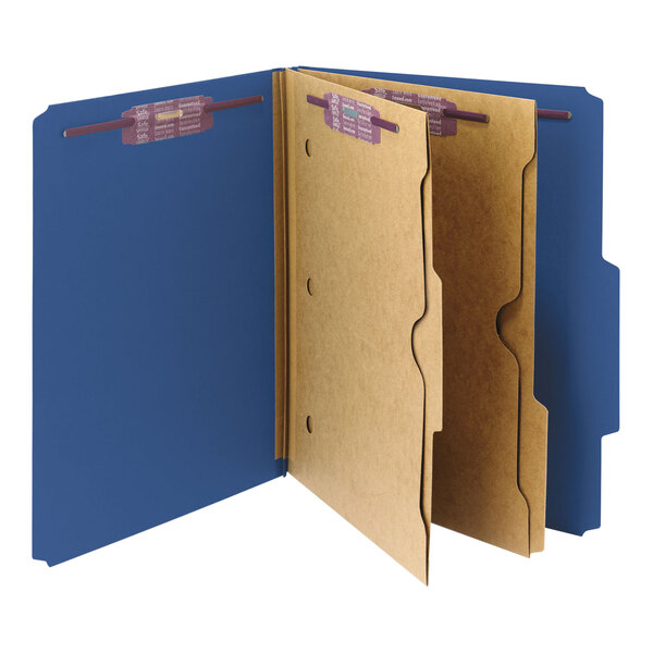 Smead 14077 SafeSHIELD Letter Size Classification Folder with 2 Pockets ...