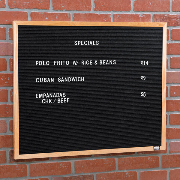 Aarco AOFD2430L 24" x 30" Black Felt Open Face Horizontal Indoor ...