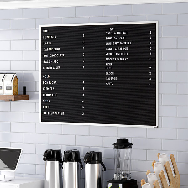 Aarco BOFD3648L 36" x 48" Black Felt Open Face Horizontal Indoor ...