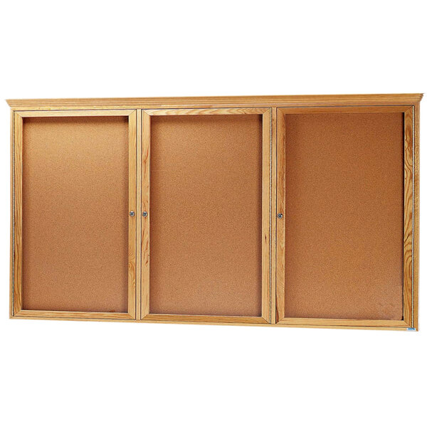 Aarco OBC3672RC 36" x 72" Enclosed Indoor Hinged Locking 3 Door ...