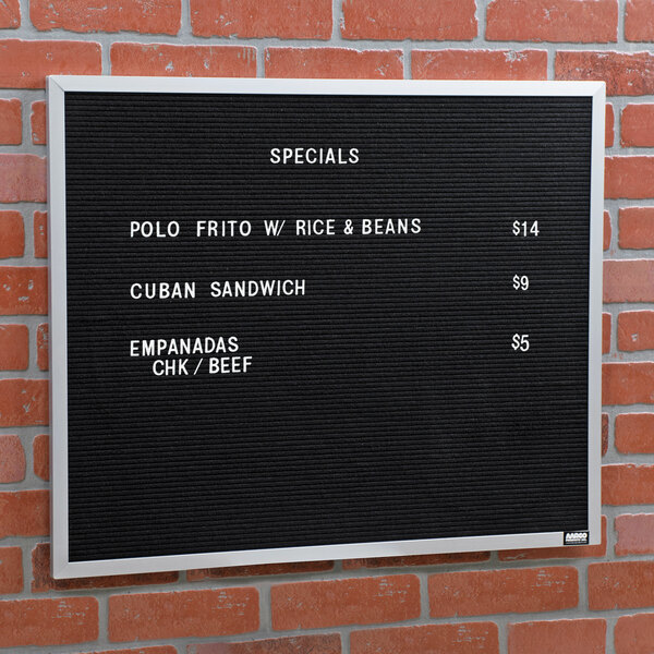 Aarco BOFD2430L 24" x 30" Black Felt Open Face Horizontal Indoor ...