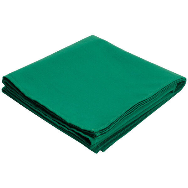 Intedge 120" Round Green Seamed 65/35 Poly/Cotton Blend Hemmed Cloth ...