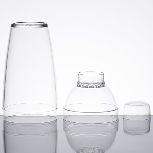 Fineline 4103-CL Quenchers 14 oz. Disposable Clear Plastic Shaker - 24/Case