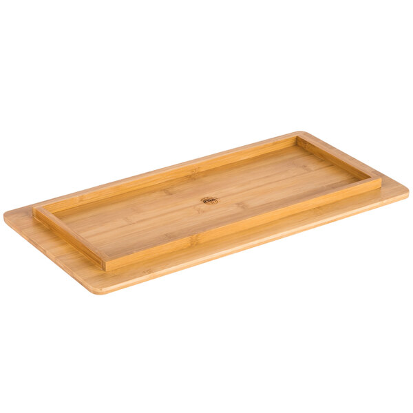 American Metalcraft BAM189 Rectangular Bamboo Platter - 18 1/4" x 9"