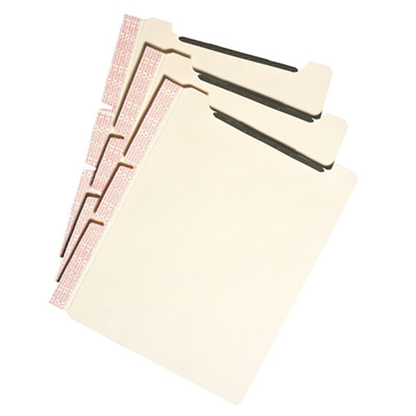Smead 68025 8 1/2" x 11" Manila Self-Adhesive 2 Section Folder Divider ...