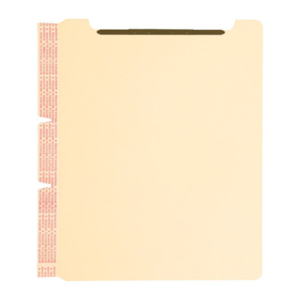 Smead 68025 8 1/2" x 11" Manila Self-Adhesive 2 Section Folder Divider ...
