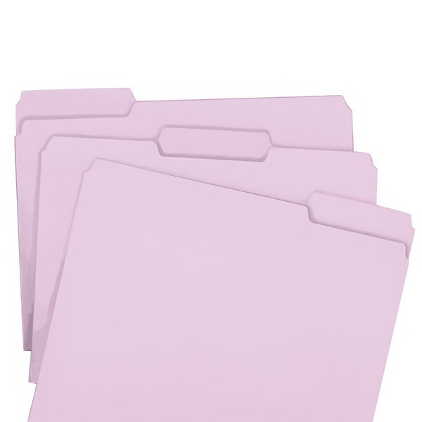 Smead 12443 Letter Size File Folder - Standard Height with 1/3 Cut ...