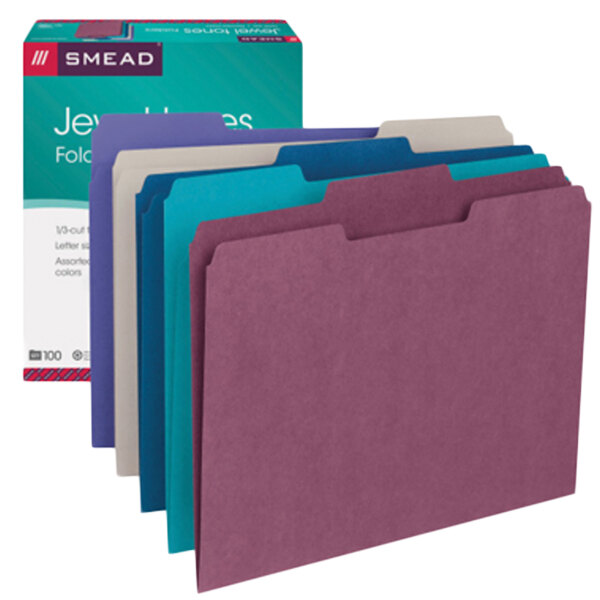Smead 11948 Letter Size File Folder - Standard Height with 1/3 Cut ...