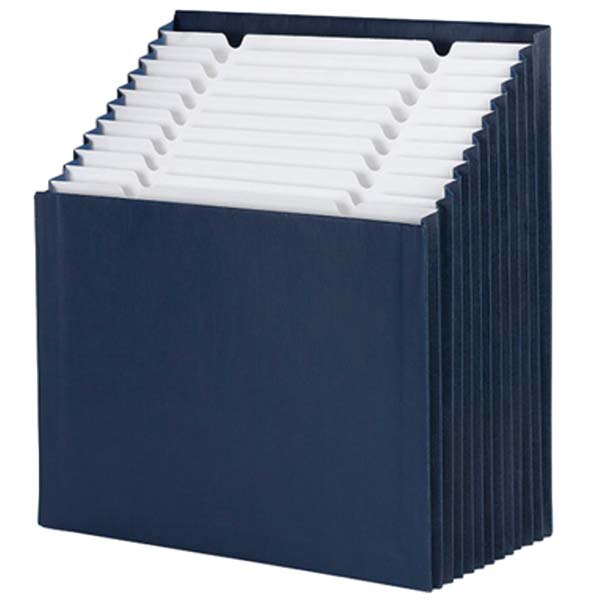 Smead 70211 12 1/4" x 13 5/8" Navy 12 Section Stadium File, Letter