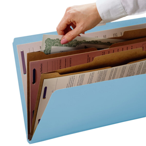 Smead 14081 SafeSHIELD Letter Size Classification Folder with 2 Pockets ...