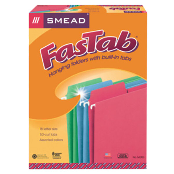 Smead 64053 FasTab Letter Size Hanging File Folder - 18/Box