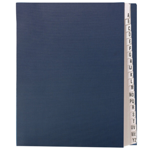 Smead 89282 Letter Size 20-Pocket Desk File/Sorter - A-Z Indexed, Navy Blue