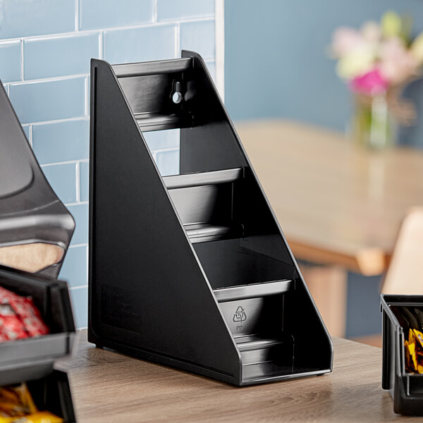 Vollrath 4830-06 Traex® Black Self-Serve 3-Tier Condiment Holder Stand ...