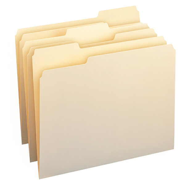 Smead 11928 Letter Size File Folder - Standard Height with 1/3 Cut ...