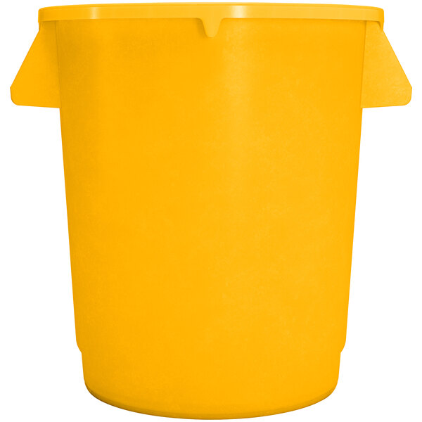 Carlisle 84101004 Bronco 10 Gallon Yellow Round Trash Can
