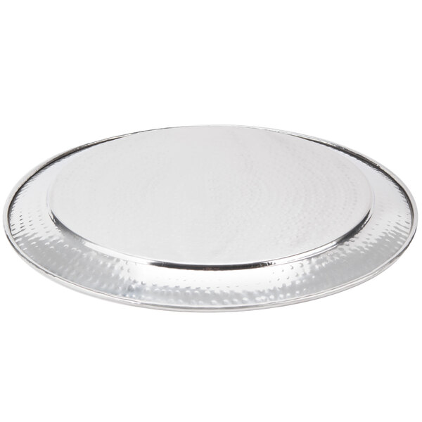 American Metalcraft HMRST2001 20" Round Hammered Stainless Steel Tray
