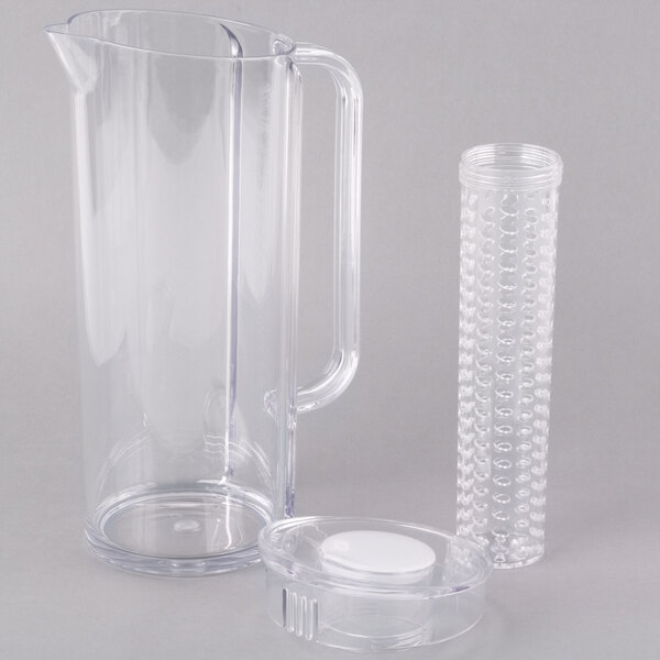 Tablecraft PP322FIN 2 Qt. Plastic Pitcher with Infusion Chamber