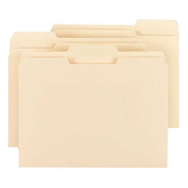 Smead 10330 Letter Size File Folder - Standard Height with 1/3 Cut ...