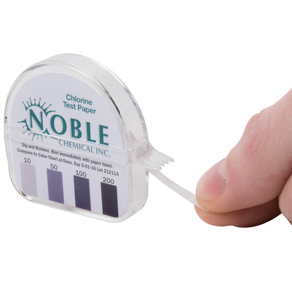 Noble Chemical CM-240 Chlorine Test Paper Dispenser - 10-200ppm