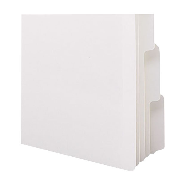 Smead 89415 5-Tab 3-Hole Punched White Stock Insertable Divider - 20/Box