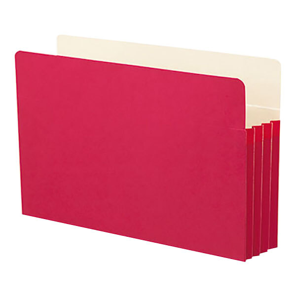 Smead 74231 Legal Size File Pocket - 3 1/2" Expansion with Straight Cut ...