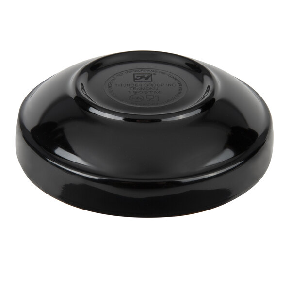 Thunder Group 1903TM Tenmoku Black 3 oz. Round Melamine Sauce Bowl - 12 ...