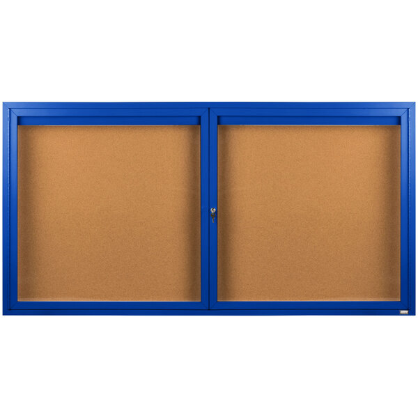 Aarco DCC3672RIB 36" x 72" Enclosed Hinged Locking 2 Door Powder Coated ...