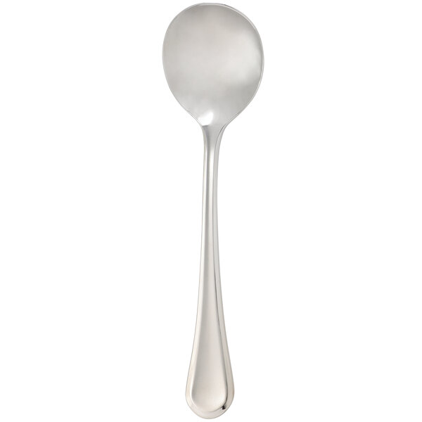 Arcoroc FL609 Amber 7 1/8" 18/0 Stainless Steel Heavy Weight Soup Spoon ...
