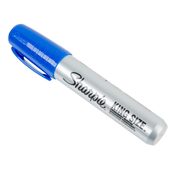 Sharpie 15003 King Size Blue Chisel Tip Permanent Marker - 12/Pack