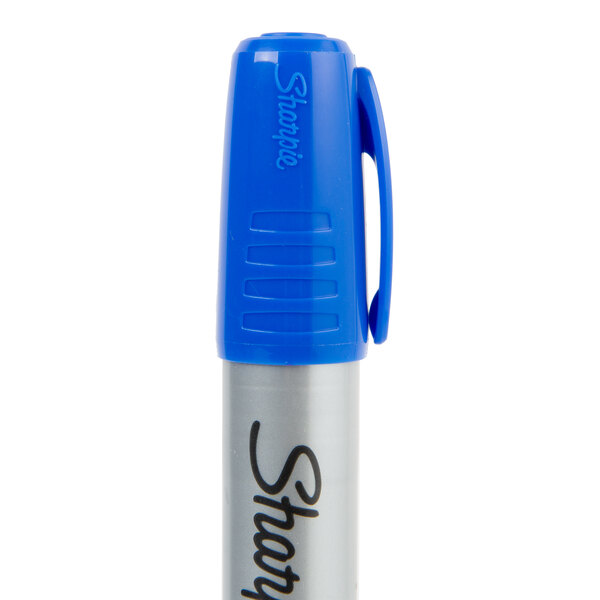 Sharpie 15003 King Size Blue Chisel Tip Permanent Marker - 12/Pack