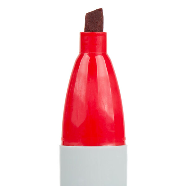 Sharpie 38202 Red Chisel Tip Permanent Marker - 12/Pack