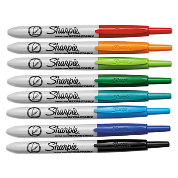 Sharpie 1742025 Assorted Colors Ultra Fine Point Retractable Permanent ...