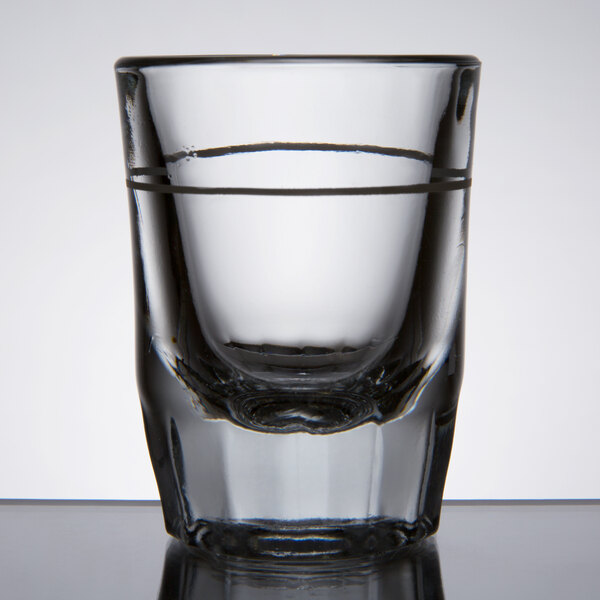 Anchor Hocking 5282/928U 2 oz. Fluted Shot Glass with 1 oz. Pour Line ...