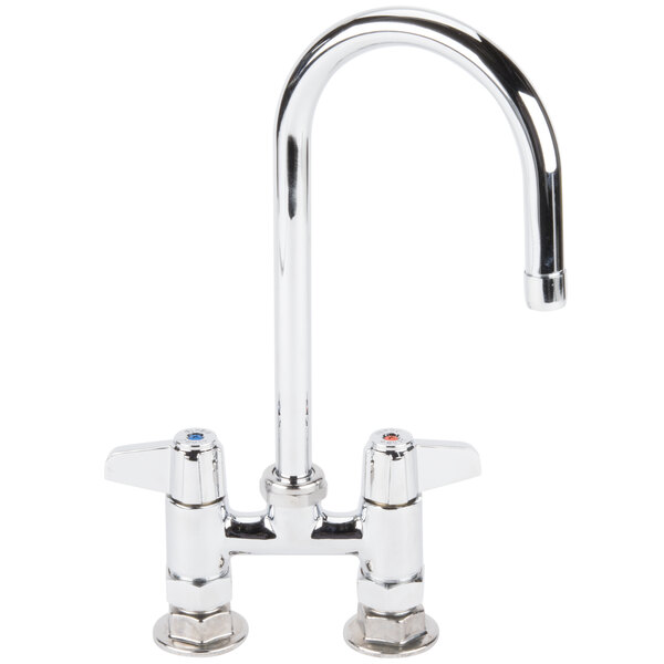 Equip by T&S 5F-4DLS05 Deck Mounted Faucet with 5 9/16" Gooseneck Spout ...