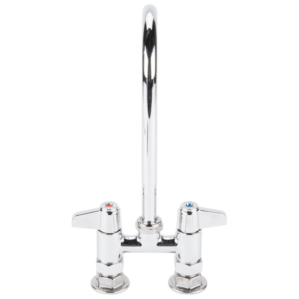 Equip by T&S 5F-4DLS05 Deck Mounted Faucet with 5 9/16" Gooseneck Spout ...