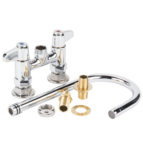 Equip by T&S 5F-4DLS05 Deck Mounted Faucet with 5 9/16" Gooseneck Spout ...