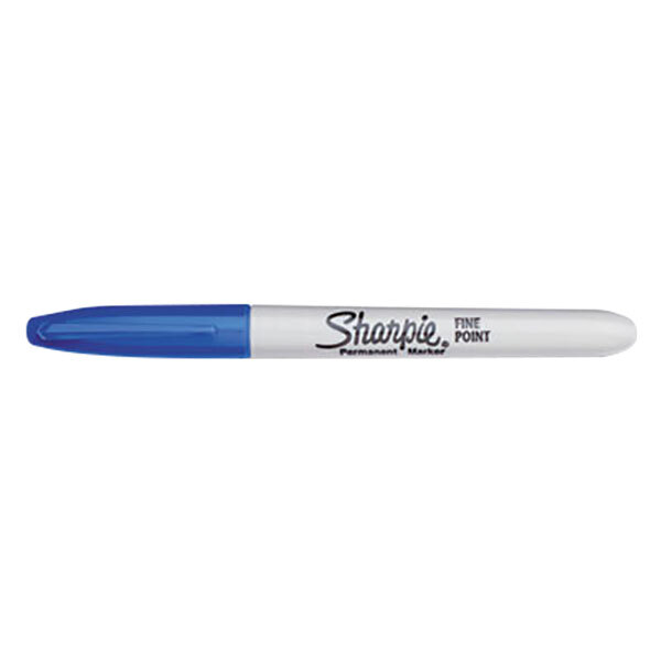 Sharpie 1920932 Blue Fine Point Permanent Marker - 36/Pack