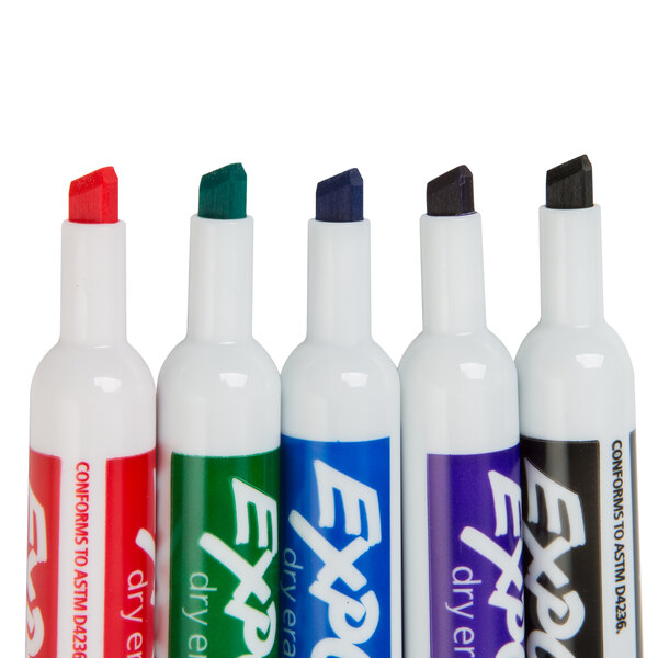 Expo 1921061 Assorted 5-Color Low-Odor Chisel Tip Dry Erase Marker Set